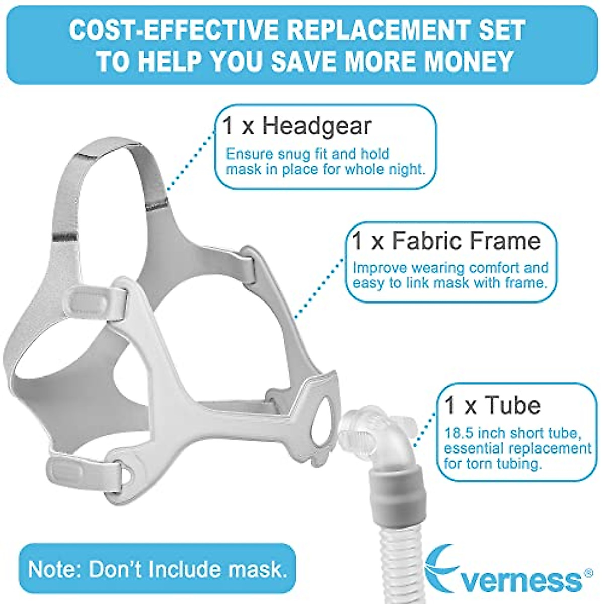 Replacement Set Includes Most You Need in One Pack, Snug Fit & Great-Value, Durable Replacement Set Supplies by Everness, No Clips