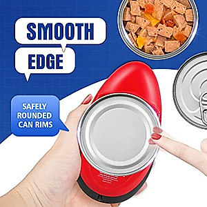 One-touch Electric Can Opener, Automatic Can Opener Smooth Edge Food-Safe for Almost All Can Sizes, Battery Operated Electric Can Openers for Kitchen Best Kitchen Gadgets for Seniors and Arthritic