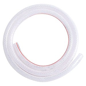 Ququyi PVC 3/4" ID x 1" OD Braided Clear Flexible PVC Tubing Soft for Four Seasons Vinky Tube, Reinforced Vinyl Hose for Water Discharge& Oil Transfer, 6.56ft