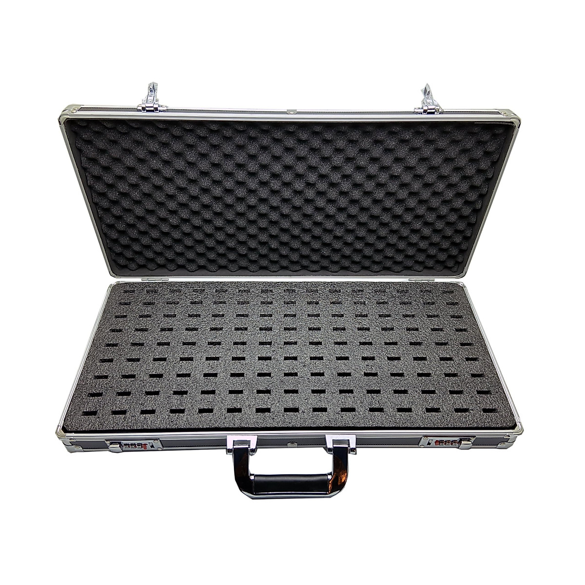 TECH STORE ON Flash USB Thumb Drive Holder Storage Organizer Case with Swivel Handle | Antistatic and Shockproof (aluminum, huge, holds 130 USB slots)