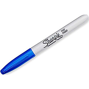 Sharpie 30003 Permanent Markers, 2 Packs of 12 Markers Each for a Total of 24 Markers, Blue; Alcohol-based Ink is Quick-drying and Nontoxic; Durable Ink is Fade-resistant and Water-resistant