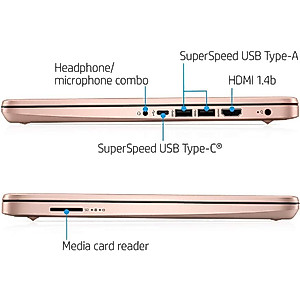 2021 HP Stream 14" HD Laptop Computer, Intel Celeron N4020 Processor, 4GB RAM, 64GB eMMC, HD Audio, HD Webcam, Intel UHD Graphics 600, 1 Year Office, HDMI, Win 10 S, Rose Gold, 128GB SnowBell USB Card