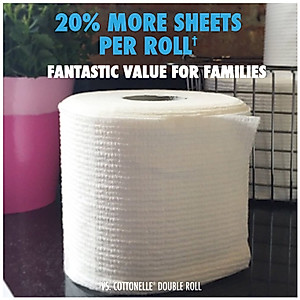 Cottonelle CleanCare Family Roll Toilet Paper (Pack of 36 Rolls), Bath Tissue, Ultra Soft Toilet Paper Rolls with Clean Ripple Texture, Sewer and Septic Safe