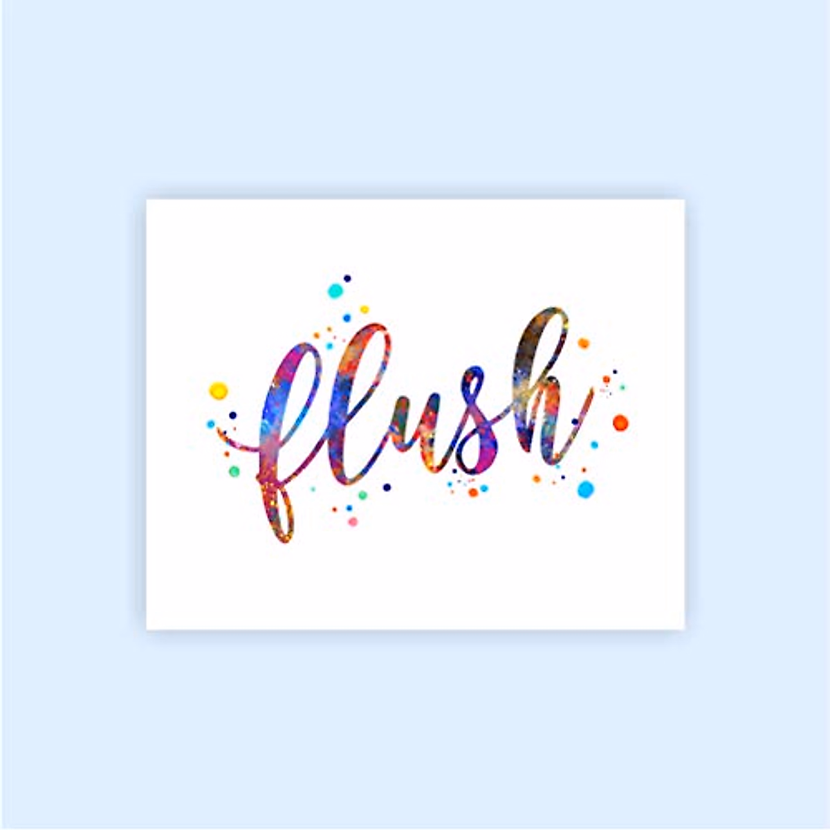 Dignovel Studios Unframed (Set of 4) 8X10 Watercolor Bathroom Sign Print Quotes Print Wash Brush Floss Flush Funny Bathroom Decor dnc11