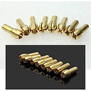 ALLmuis 2 Set of Brass Collet Fits Dremel Rotary Tools Including 1mm/1.6mm/2.3mm/3.2mm