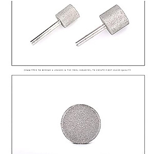 Chiloskit 10 Pics Diamond Coated 8mm Cylinder Head Mounted Points Grinding Bit Rotary Diamond Burr Set,3mm 1/8 Shank Suit for Most Rotary Tool Bit Grinder