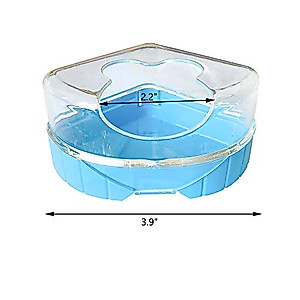 PINVNBY Hamster Bathroom Gerbil Plastic Sand Dry Bath Container Small Animal Sauna Toilet Sandbox  with Scoop for Hamster Gerbil Rat Mice and Small Animal