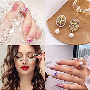 JANYUN 3D Acrylic Butterfly Nail Charms, 120 Pcs Summer Butterfly Nail Glitter Sets Spring Butterflies Nail Charms for Nail Art Decoration DIY Resin Manicure Crafts Design