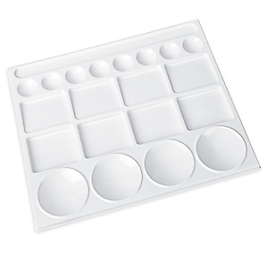 Amazon Basics 20-Well Paint Tray Palettes, White