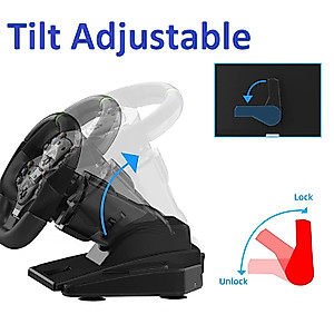 DOYO Xbox 360 Game Racing Wheels,PC Steering Wheel Plug and Play Gaming Driving Volante 180° USB with Pedals Shifter Bundle for XBOX 360 / Windows PC / PS3 /Nintendo switch/Android