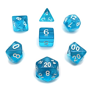 Bundle of Blessings - Piece DND Dice Set by D20 Collective - Dice for Table Top RPGs and Gaming - Boon Series (Aberration, Beast, Celestial, Faerie, Sea) - Transparent Acrylic D&D Dice Sets