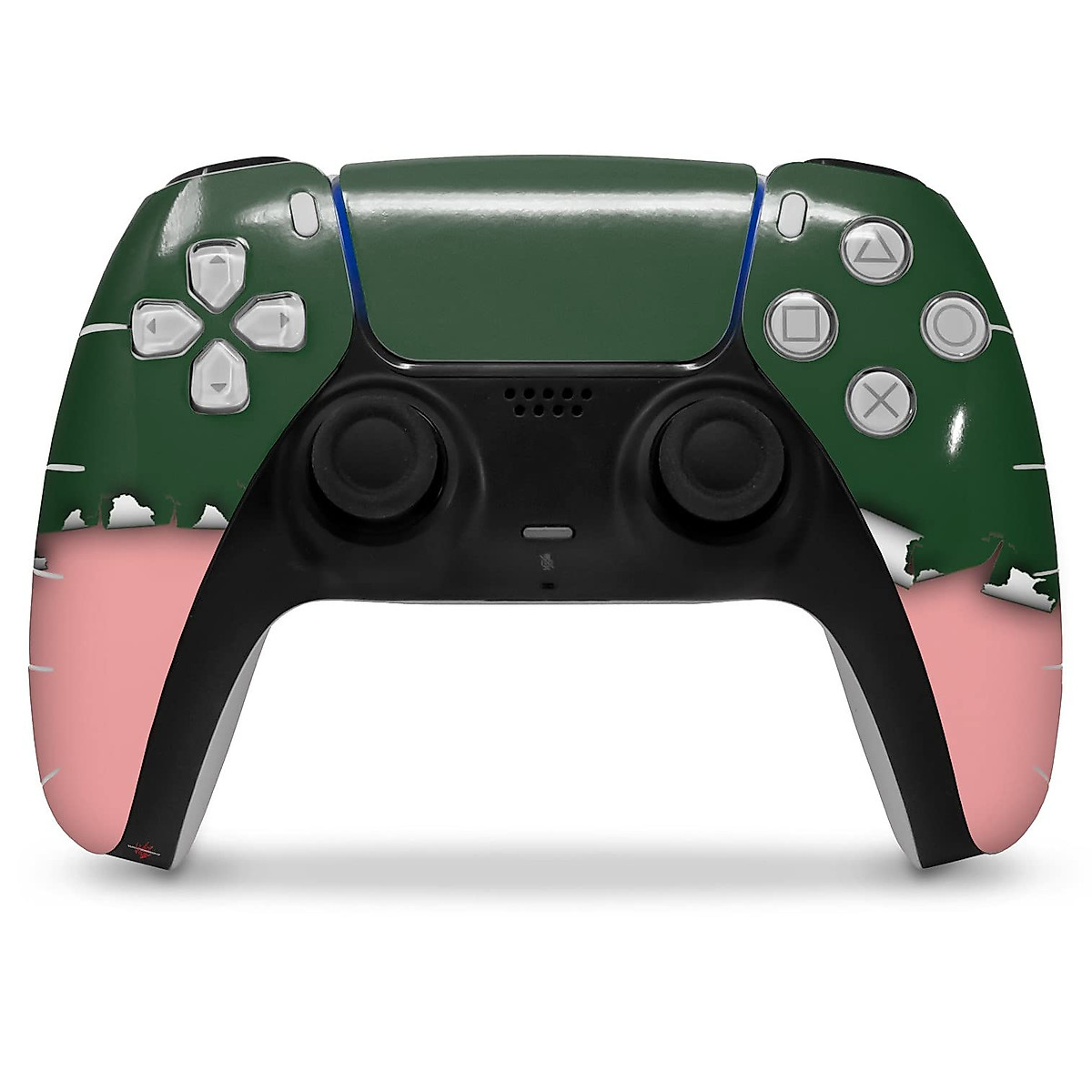 WraptorSkinz Skin Wrap compatible with Sony PS5 DualSense Controller Ripped Colors Green Pink (CONTROLLER NOT INCLUDED)
