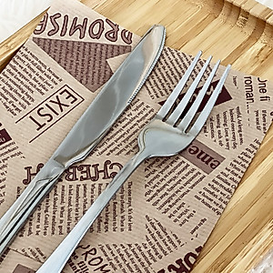 SANTUO 12 Piece Silverware Set with 6 Dinner Knives and 6 Dinner Forks,Flatware Set with Top Food Grade Stainless Steel,Tableware Cutlery Set For Home Restaurant Hotel, Mirror Finish, Dishwasher Safe