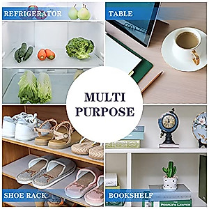 Hersvin Shelf Liners 20 in x 20 ft EVA Drawer Mats, Non-Adhesive Cupboard Pad, Kitchen Cabinet Lining Fridge Cushion (Transparent Stripe, 50.8x610cm)