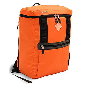 J World New York Rectan Laptop Backpack, Orange, One Size