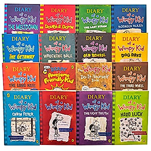 Jeff Kinney Diary of a Wimpy Kid 16 Books Collection Set, Complete Series 1-16 Books of Boxed Set, Paperback (2022030012)