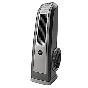 Lasko 4924 High Velocity Blower Fan with Handle, 30 Inch, Gray & Oscillating Tower Fan, Nighttime Setting, Remote Control, Portable, Timer