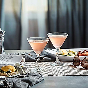 Libbey Z-Stem Martini Glasses, 9-ounce, Set of 4,clear