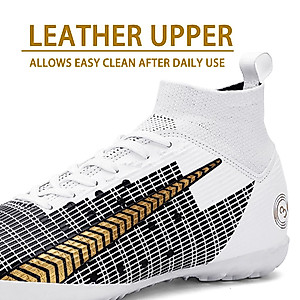MEBAMY Comfortable Turf Soccer Cleats Athletic Football Shoes AG/TF Ground Boots Breathable Shoe Trainer Soccer Shoe
