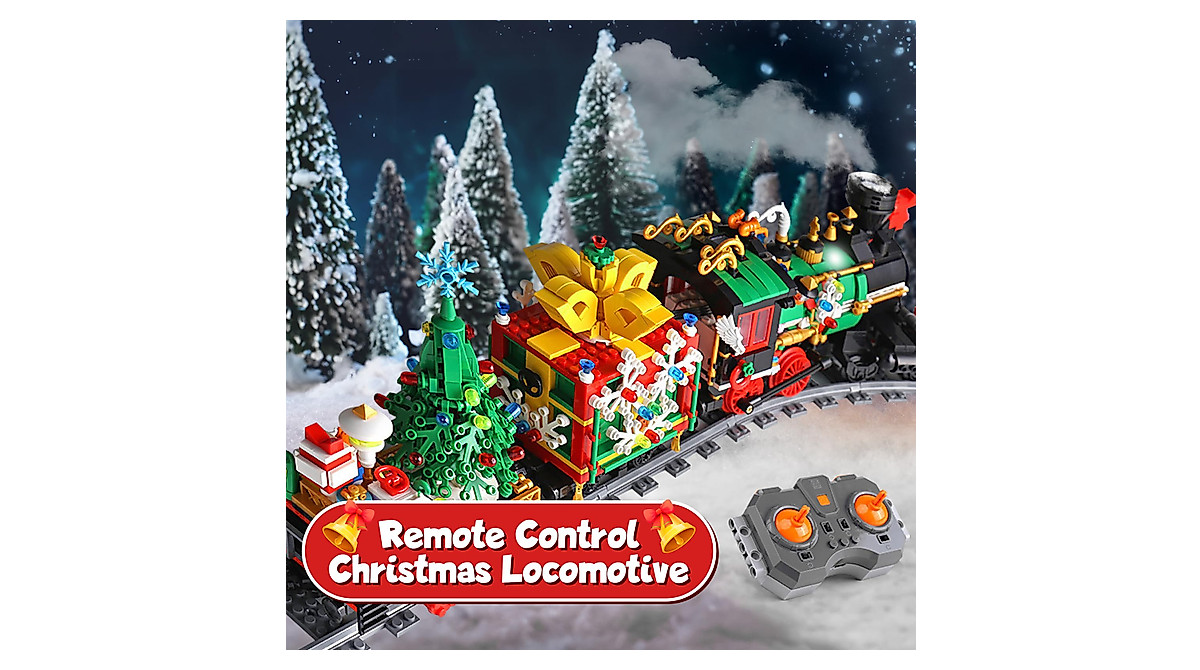 Christmas Train Set Building Blocks with Remote Control