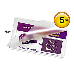 Hot 5 Mil Luggage Tag Laminating Pouches With Slot [Pkg of 500] 2-1/2 x 4-1/4 Clear