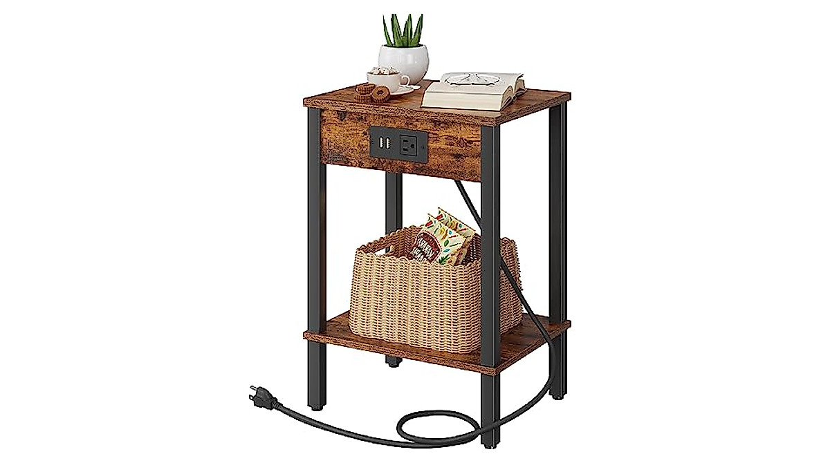 VIMBER Charging End Table for Small Spaces