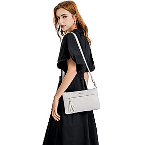 AMELIE GALANTI women's Small crossbody Handbags Shoulder Bag，Fashion Tassel design and Shoulder Strap Adjustable