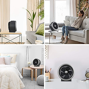 PELONIS Portable Heater with Air Circulation Fan with LED Display. Cooling & Heating Mode Space Heater for All Year Around Use, Tip Over & Overheat Protection,for Home, Office Personal Use, Black