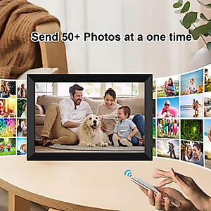 FRAMEO Digital Photo Frame 10.1 inch WiFi Smart Frame HD IPS Touch Screen, 16GB Storage, Auto-Rotate, Wall-Mountable, Easy Setup to Share Photos & Videos via Free App from Anywhere