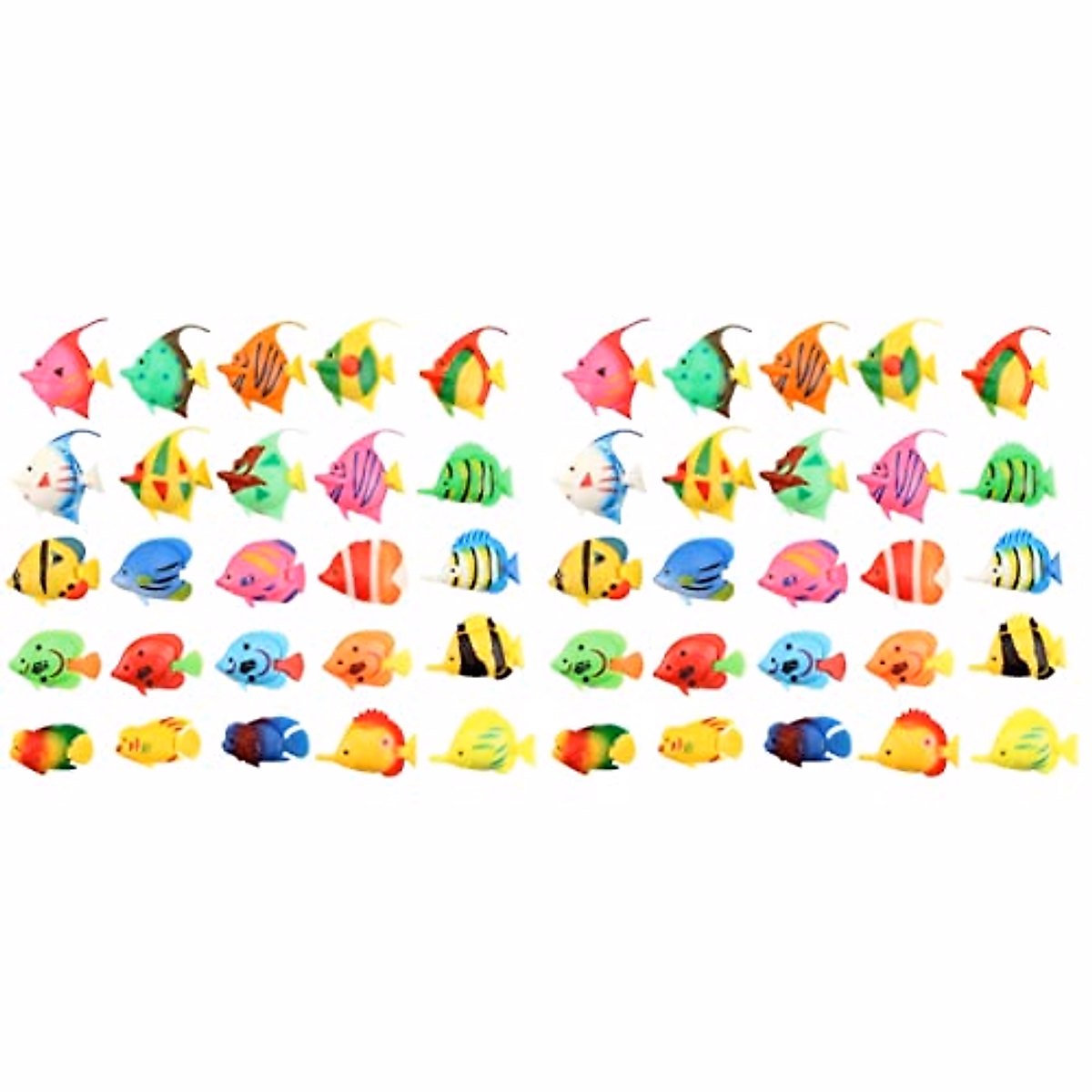 BESTOYARD Ocean Decor Miniature Toys 50 pcs Fish Aquarium Rubber Squirting Fish Artificial Plastic Fish sea Fish Animals Toys Ornament Plastic Fake Ocean Decor Miniature Toys