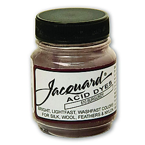 Jacquard Acid Dye for Wool, Silk and Other Protein Fibers, 1/2 Ounce Jar, Concentrated Powder, Burgundy 610