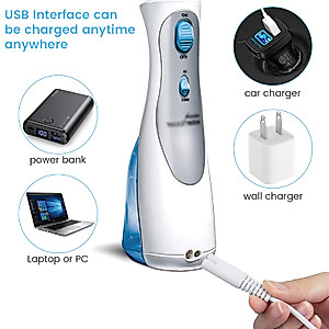 Charger Cord Replacement for Waterpik Water Flosser WP360W WP462 WP450, USB Charging Cable, 5ft (2-Pack)