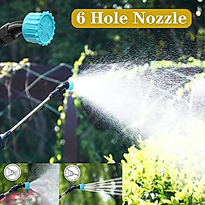 DOUBFIVSY Electric Plant Sprayer, Watering Spray Wand Rechargeable Portable Garden Sprayer with 2 Nozzles and 3M Hose Multi-Purpose Plant Mister Sprayer for Yard Lawn Weeds Plants
