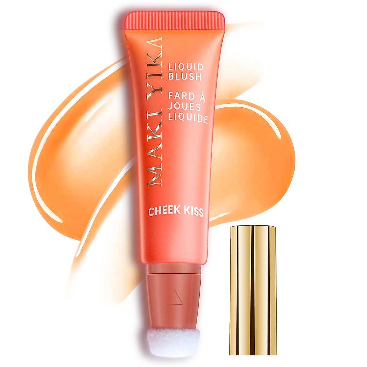 Liquid Blush Wand, Shimmer Face Blush Beauty Wand with Cushion Applicator, Lightweight Natural Pearl Finish, Smooth Creamy Fomula (6# glimmer pink)