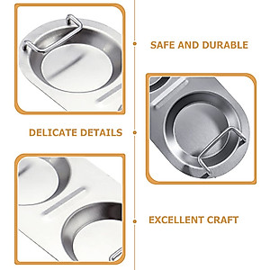 Cabilock stainless steel spoon rack cooking spoon holder cooking utensil holder utensil rest spatula holder soup spoon storage shelf countertop spoon holder spoon drain rack household cover