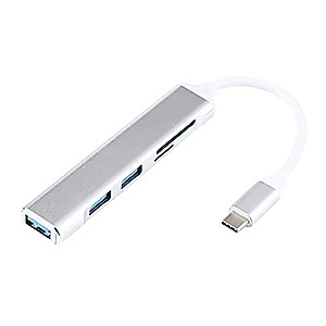 Convenient and Practical 5 in 1 USB-C/Type-C 3.1 to SD/TF Card Slot + 3 USB 3.0 Ports Multifunctional Docking Station HUB