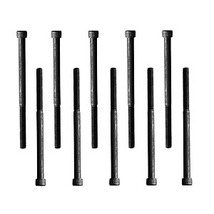 Socket Head Cap Screw, 1/4-20 x 4, Alloy Steel, Black Oxide, Hex Socket Coarse Thread, 1/4 inch Hexagonal Allen Bolt, Length: 4 inch, Full Thread (Quantity: 10)