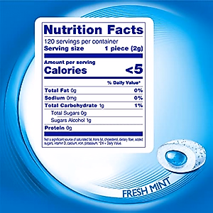 Mentos Pure Fresh Sugar-Free Chewing Gum with Xylitol, Fresh Mint, 120 Piece Bulk Resealable Bag (Pack of 1)