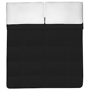 Sweet Home Collection White Goose Down Alternative Comforter, Black, Queen