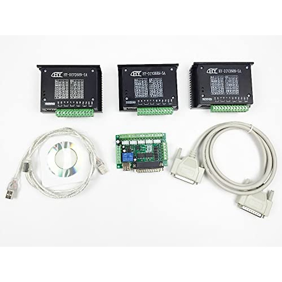 Davitu Motor Driver - CNC Router Kit,TB6600 3 Stepper Motor Driver Controller kit 5A one 5 Axis breakout board for 23 motors