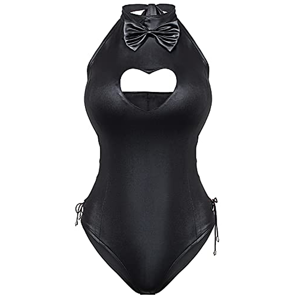 Womens Bunny Girl Suit Button Crotch Romper Onesie Bodysuit Cosplay Costume Furry Cat Ear Gloves Socks Set(Black 4XL)