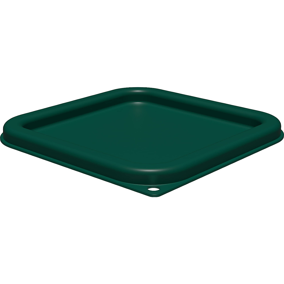 Carlisle FoodService Products Squares Square Food Storage Container Lid with Stackable Design for Catering, Buffets, Restaurants, Proprietary Blend, 2 To 4 Quarts, Forest Green
