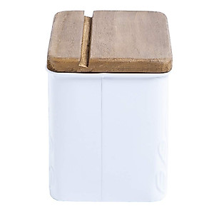 NIKKY HOME 4x6 Kitchen Metal Recipe Organization Box with Cards and Dividers, Plant Embossing Pattern