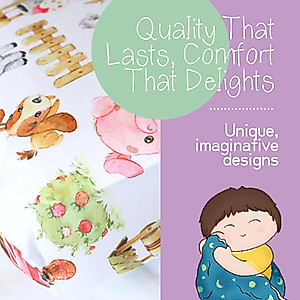 Honey Lemonade - Buttery Soft Rayon Baby Crib Sheets Girl and Boy - Infant Shower Gift - Standard Crib Sheets - Fitted & Breathable Crib Mattress Sheet - Toddler Sheet (Farm Animals)