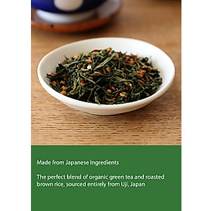 Kawashimaya Organic Genmaicha, Green Tea with Roasted Brown Rice, Loose Leaf, Made in Japan 12.69 oz (360g)