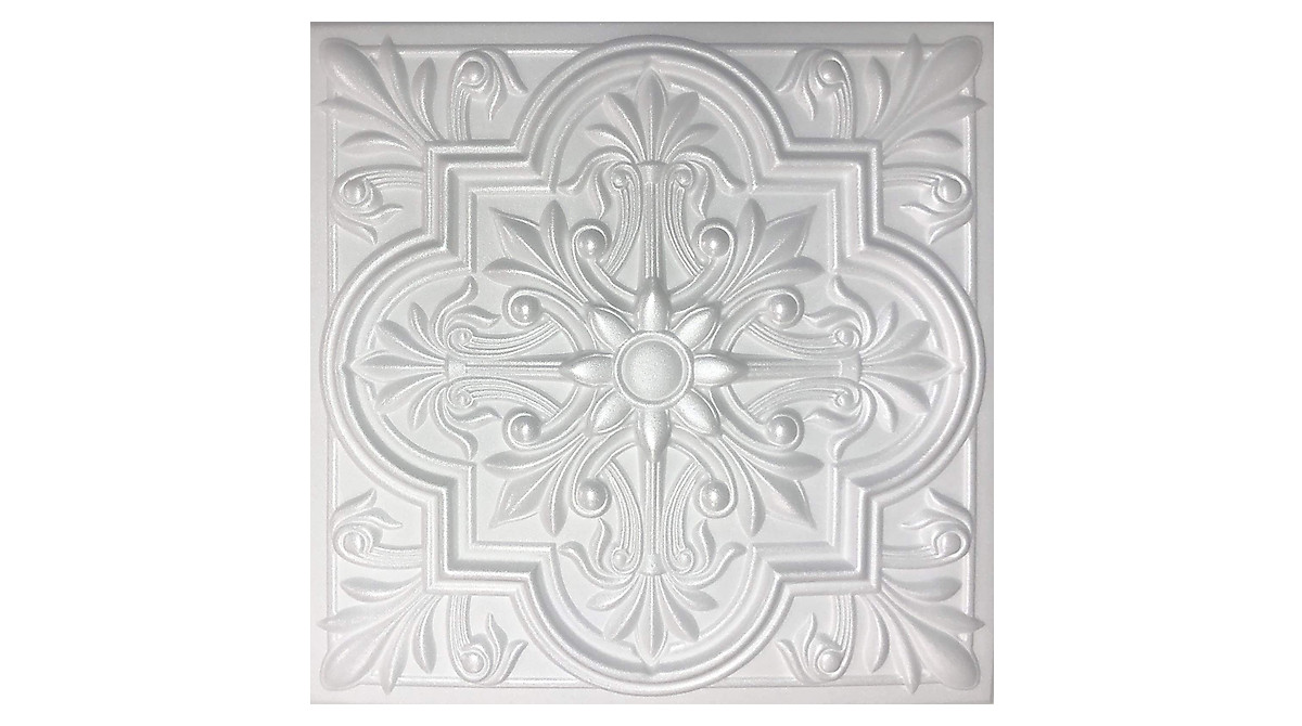 White Decorative Ceiling Tiles Regal - Easy Installation & Paintable