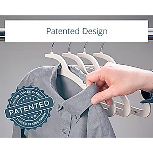 Mozu Hanger by Ensu Design - Luxury Easy On/Off No-Stretch Eco-Friendly Wheat Straw Hangers (40-Pack)