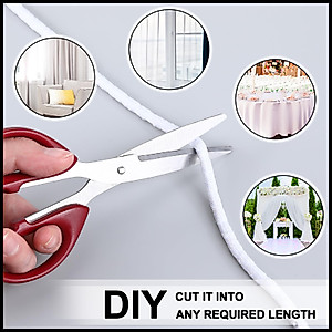 Wowangce 10 Yards 0.1 Lb/Meter Curtain Weighted Tape Fabric Iron Block Weighted Drapery Tape for Indoor Outdoor DIY Curtain Drapery Accessories