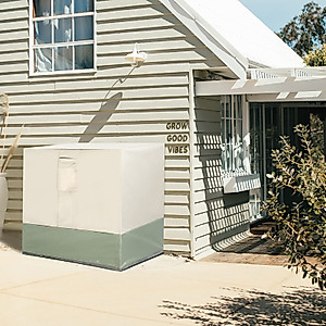 LooDro Air Conditioner Cover for Outside Units, 24 inch Outdoor AC Cover for Outside Unit Windproof, 600D Heavy Duty Oxford Fabric Fits up to 24" x 24" x 30"