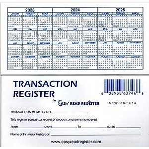12 Check registers for Personal Checkbook - Checkbook Ledger Transaction Registers Log for Personal or Business Bank Checking Account, Saving Account, Deposit, Credit Card, and Large Booklet